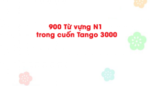 900 Từ vựng N1 trong cuốn Tango 3000